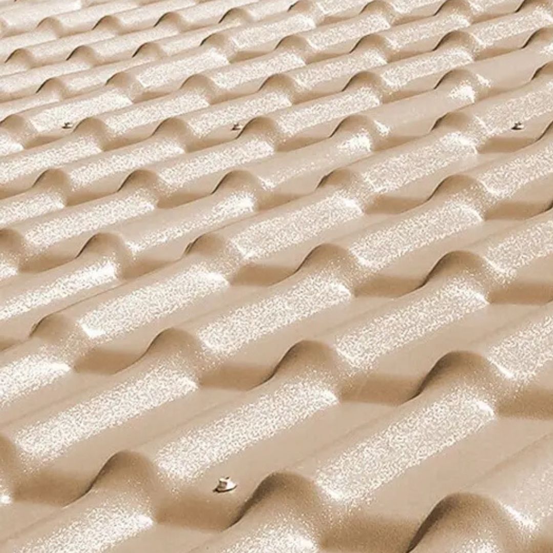 Telha pvc colonial marfim 2,30x0,88 afort - Telhas ConstruRocha
